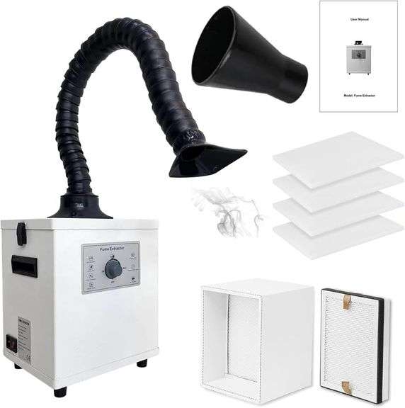 $316 Solder Fume Extractor - Powerful 150W Suction 3 Stage Filtration ...