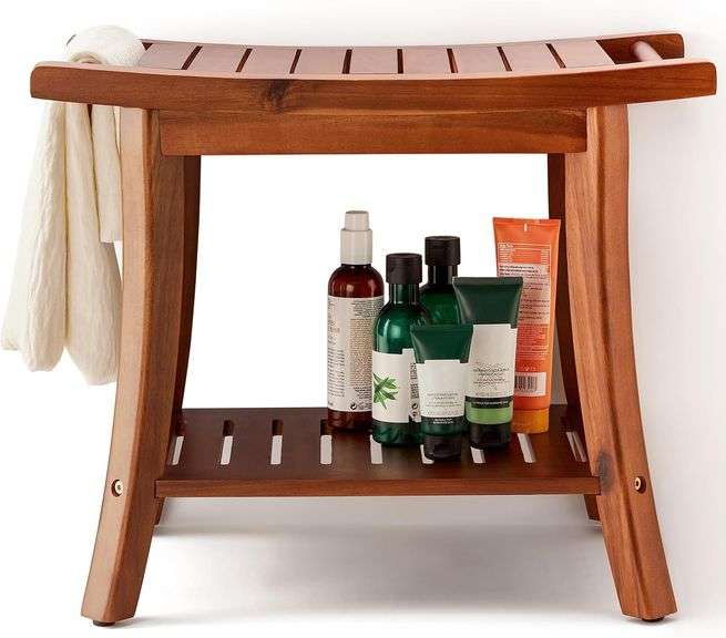 Tinamo Acacia Shower Benches for Inside Shower 22" x 13" x 18.6 ...