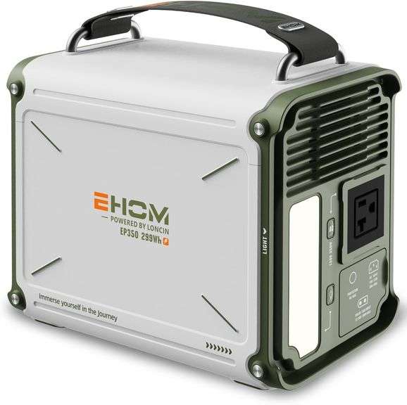 EHOM Portable Power Station 350W (Peak 700W), EP350 299Wh Solar ...