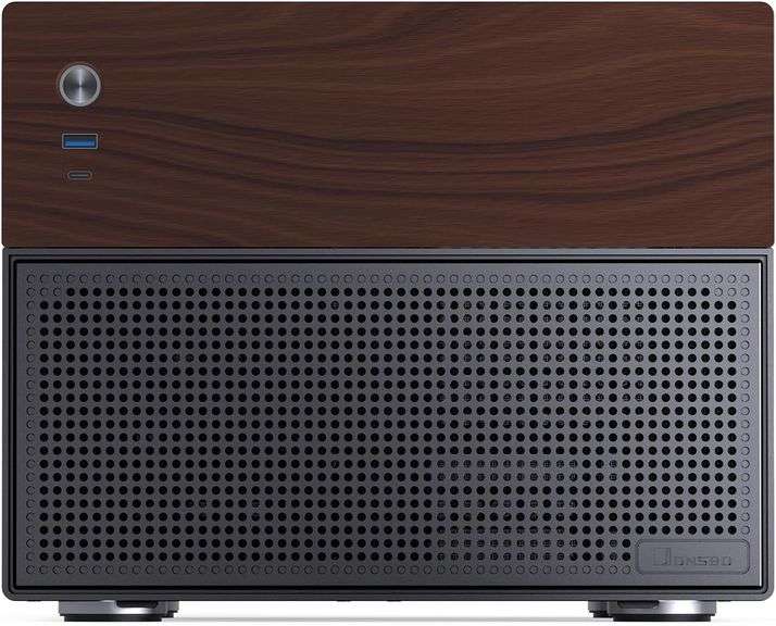 JONSBO N4 Black NAS Pc Case, Walnut Wood, 8-Drive Bay/6 * 3.5 "HDD (4 ...