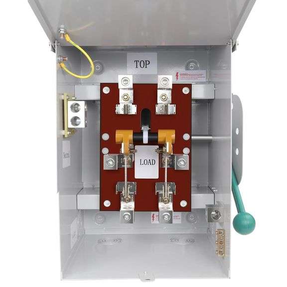 200A General-Duty Double-Throw Safety Switch, 48000W 120/240-Volt ...