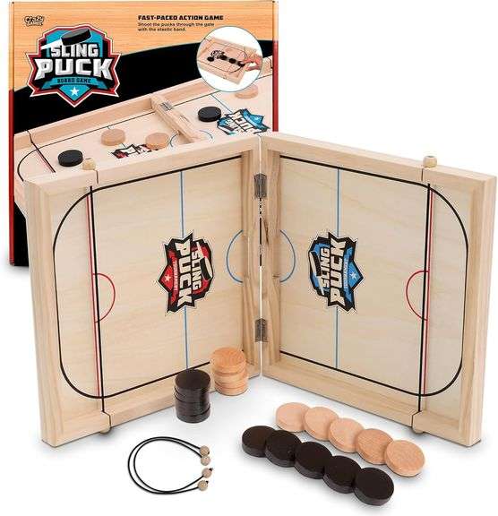 Fast Sling Puck Table Board Game I Wooden Family Indoor Two Player ...