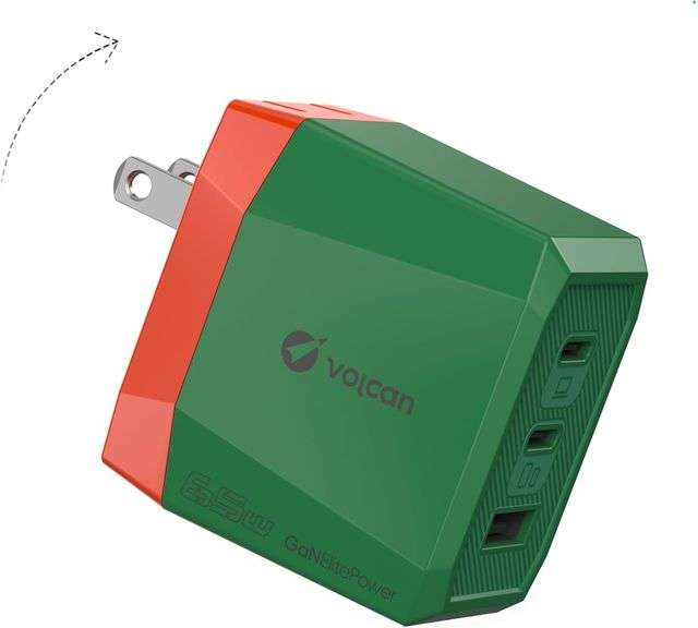 Volcan USB C Charger Block, 65W USB C Charger GaN - Matthews Auctioneers