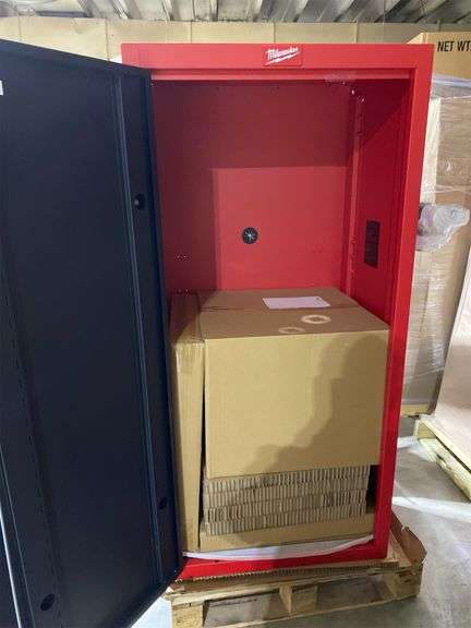 Milwaukee Tool Storage 27 in. W x 22 in. D 4-Shelf Locker with Power ...