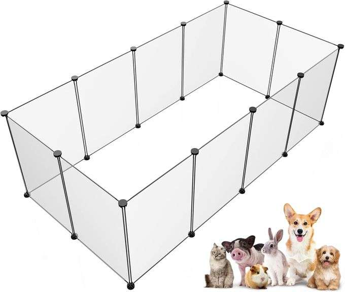 Pet Playpen,Puppy Playpen Transparent Small Animals Playpen, Pet Fence ...