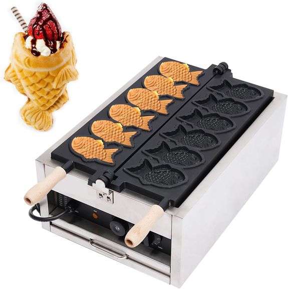 DYRABREST Comercial Waffle Maker,Electric Japanese Taiyaki fish Waffle ...