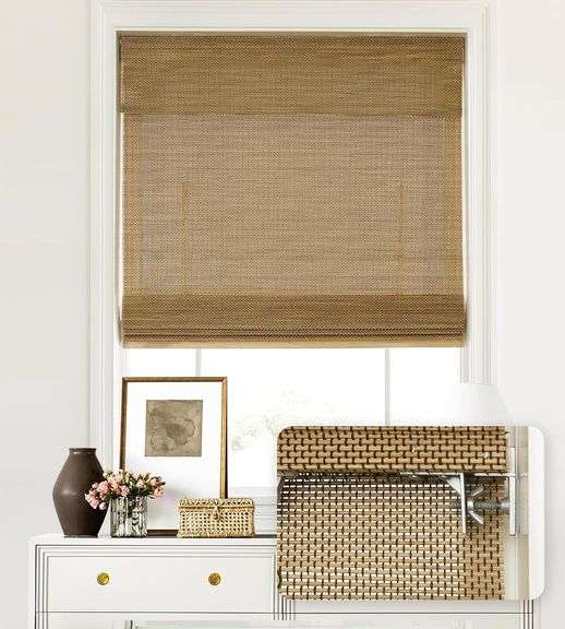 LazBlinds No Tools No Drill Cordless Bamboo Roman Shades, Light ...