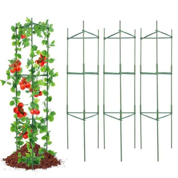 6-Packs Tomato Cages for Garden, 48 in.Tomato Trellis Plant Stakes ...