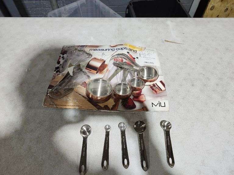 MIU Copper Plated & Stainless Steel Measuring Cups and Spoons, 10 Piece ...