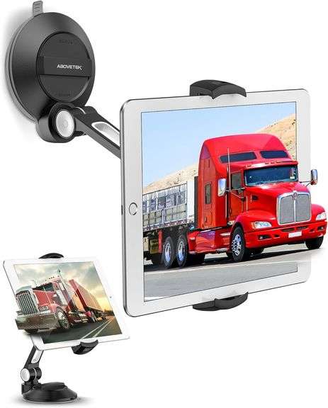 AboveTEK Sticky Suction Tablet Mount, Suction Cup iPad Holder Fits 4-11 ...