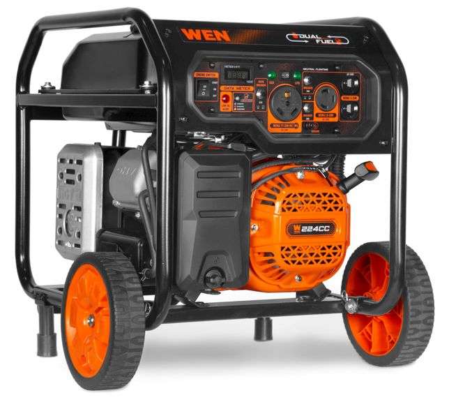 WEN 5600-Watt Dual Fuel Portable Generator, Electric Start, 224cc ...