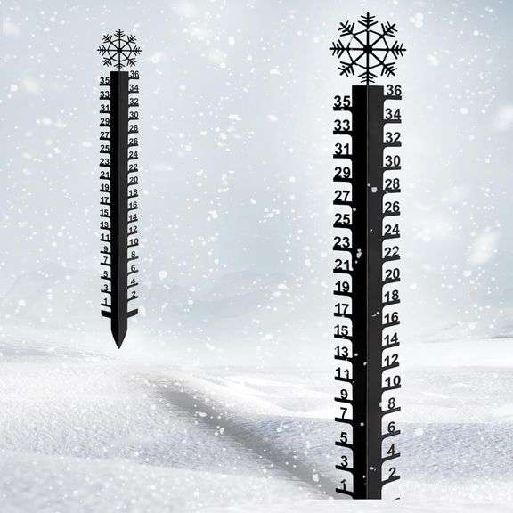 36 inch Snow Gauge Outdoor,Snowflake Iron Art Snow Gauge,Metal Snow ...