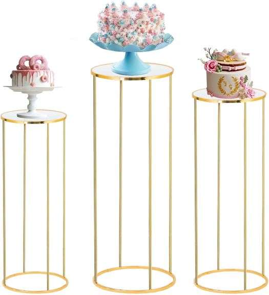 Cylinder Stands for Party, 3PCS Cylinder Pedestal Stand, Cilindros Para ...