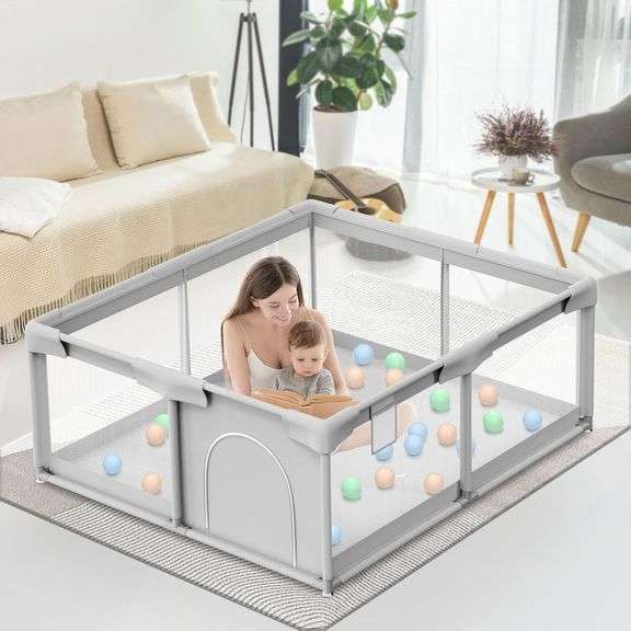 Baby Playpen Baby Playard, Play Pen for Babies and Toddlers with Gate ...