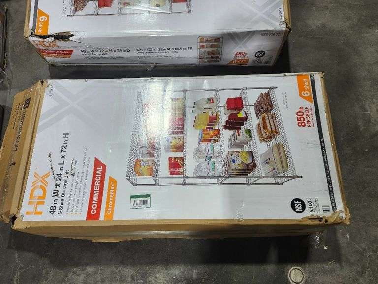 HDX 6-Tier Commercial Grade Heavy Duty Steel Wire Shelving Unit in ...