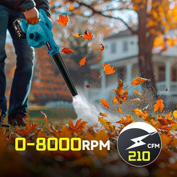 VERGING Electric Cordless Leaf Blower 21V, Leaf blower Dual Function ...