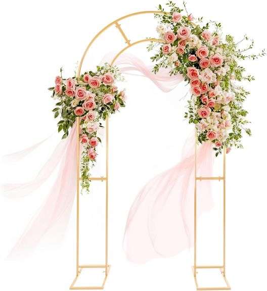 GRENTY Open Arch Backdrop Stand Metal, Double Arch Backdrop Frame U ...