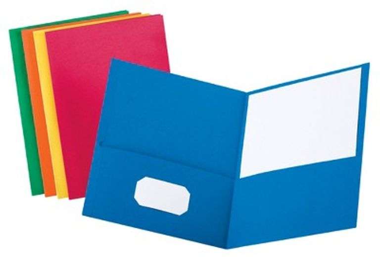 Oxford 2-Pocket Folder, 100 Sheet Capacity, Assorted Colors, Pack of 25 ...