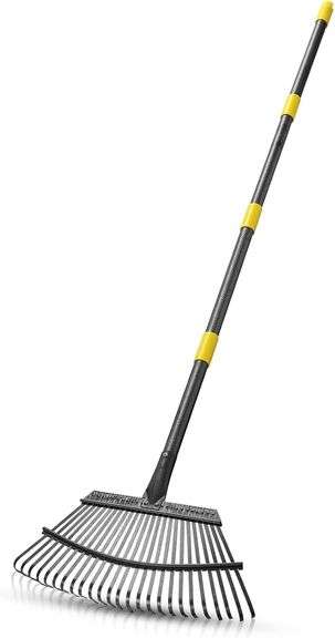 65 Inch Rake for Leaves, Rakes for Lawns Heavy Duty Hoe Lawns Leaf Lawn ...