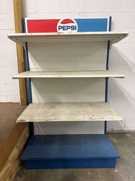 Metal Pepsi Shelving Unit - Matthews Auctioneers