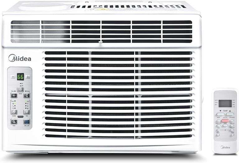 Midea 6,000 BTU Window Air Conditioner, 3-in-1 Cool/Fan/Dehumidifier Window AC Unit, Easycool ...