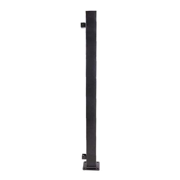 Fe26 2 in. X 2 in. X 39-1/2 in. Black Steel Railing End Post - Matthews ...