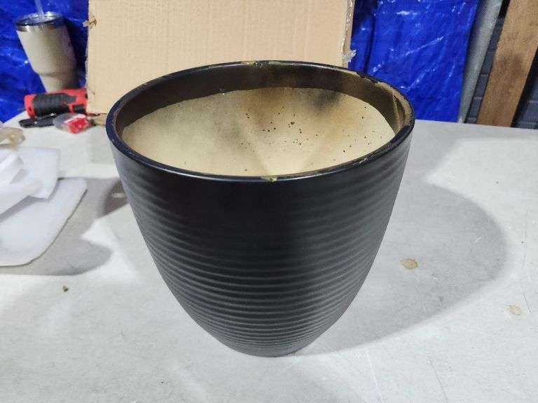 Unknown black flower pot - Matthews Auctioneers
