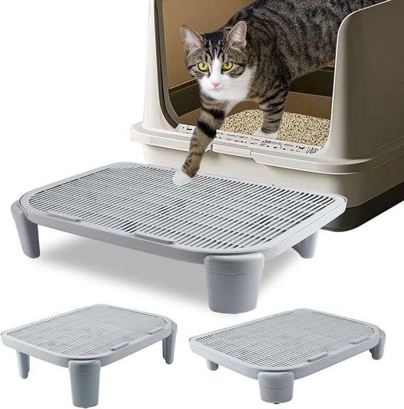 Adjustable Cat Litter Ramp for Elevated Cat Litter Box, Double Layered ...