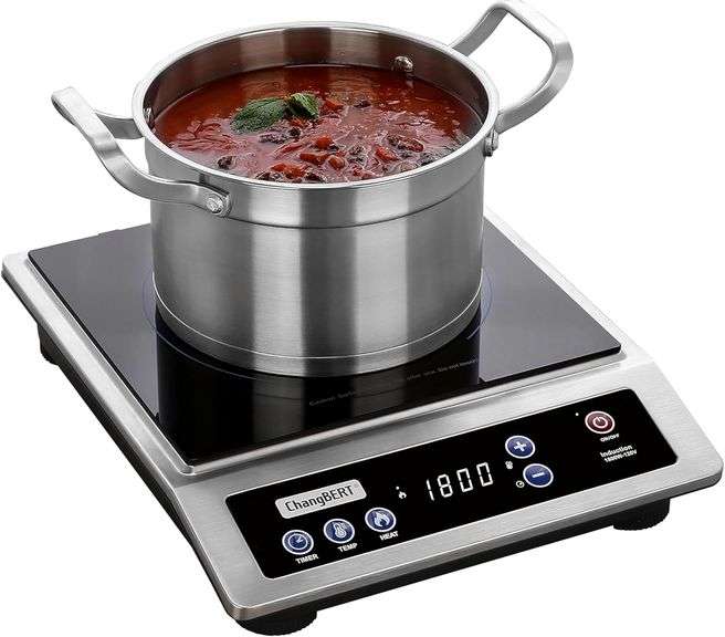 ChangBERT Induction Cooktop, Commercial Grade Portable Cooker, Large 8 ...