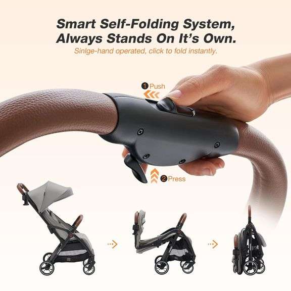 Travel Stroller, Overhead-Friendly Compact Baby Stroller(Newborn to ...
