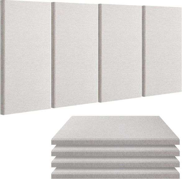 BUBOS 4 PCS Acoustic Panels,24'x12' Fabric Soundproof Wall Panels,Self ...