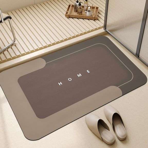 Absorbent Bath Mat Rug, Quick Drying Mat Silicone Magic Bath Mat Non ...