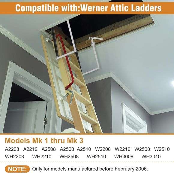 55-1 Attic Ladder Spreader Hinge Arms with Springs,Compatible with ...