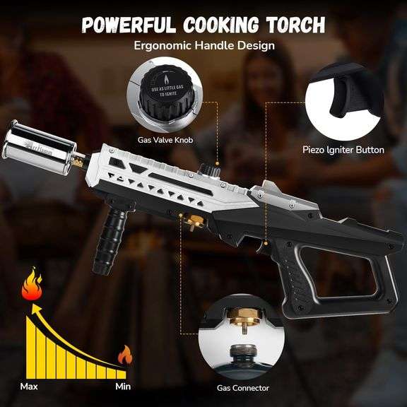 ARTFLAMM Powerful Grill Torch Gun | Propane Torch Gun, Adjustable ...