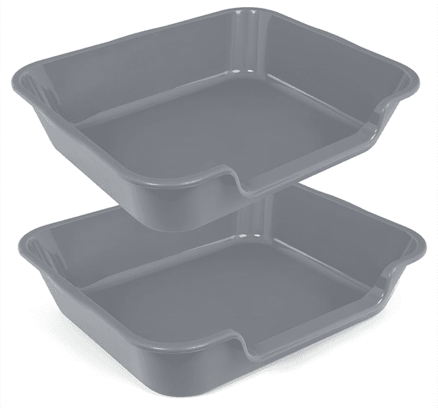 2 Pack Extra Large Dog Litter Box Pan Tray (ABS Material), Low Entry ...