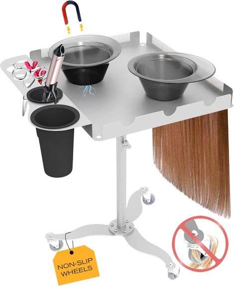 Hair Salon Tray-Salon Tray on Wheels, Salon cart for Hair Stylist Salon ...