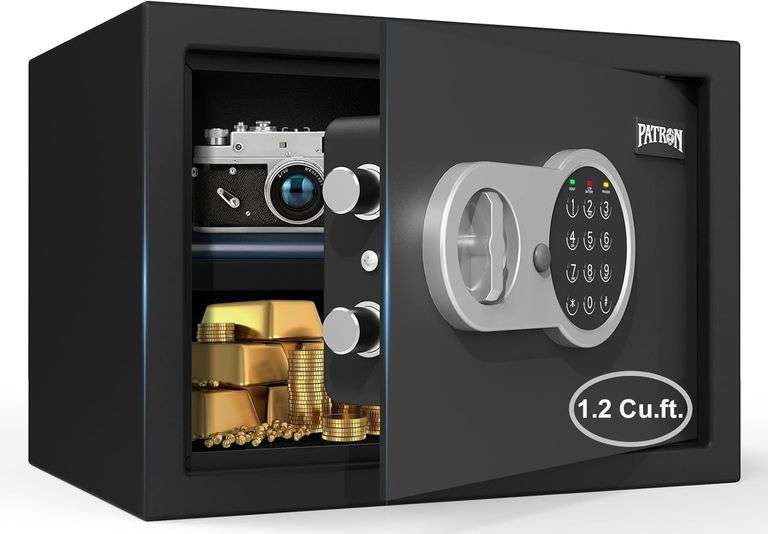 1.2 Cu.ft. PATRON Safe Box with Key,Digital Security Home Safe,Cabinet ...