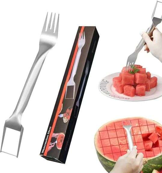 (2) 2-in-1 Watermelon Cutter, 10.2-inch Stainless Steel Watermelon Cube ...