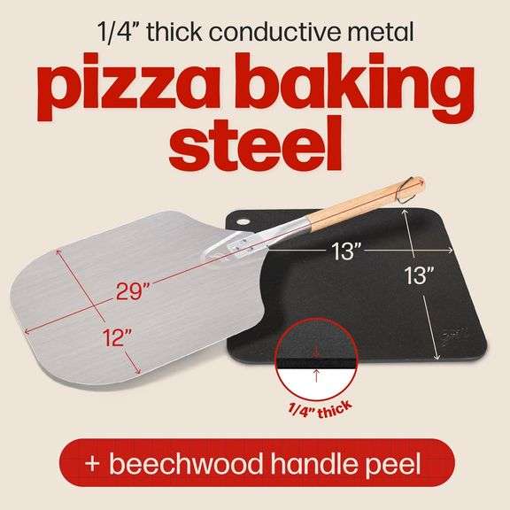 Pizza Steel PRO by Hans Grill | XL (1/4" Thick) Square Conductive Metal ...