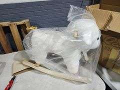 Qaba Lamb Rocking Horse Sheep, Nursery Stuffed Animal Ride On Rocker ...