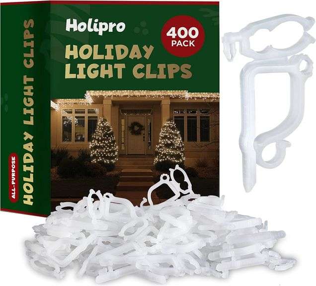 All-Purpose Holiday Light Clips - Set of 400, Mount to Shingles ...
