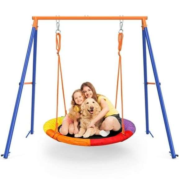 GIKPAL Swing Sets for Outside 440lbs Swing Set for 2-3 Kids Outdoor ...