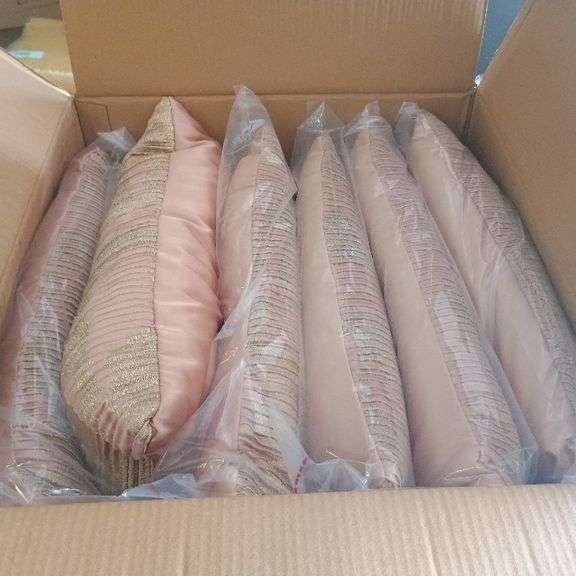 Box lot of throw pillows - Matthews Auctioneers