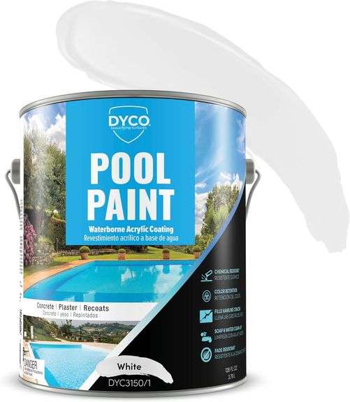 Dyco Waterborne Acrylic Pool Paint, Resistant to UV, Water, Salt ...