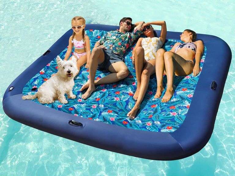 FindUWill Oversized Pool Float Lounge, 72" X 37" Extra Large Fabric-Covered Pool Floats for ...