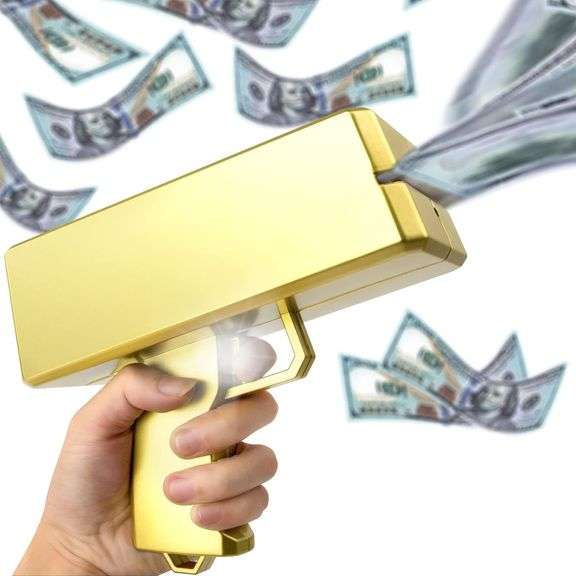 Wowok Gold Money Guns Shooter, Super Money Gun Make it Rain Toy Gun ...