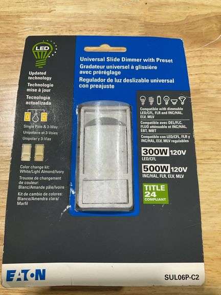 Universal Slide Dimmer With Preset - Matthews Auctioneers