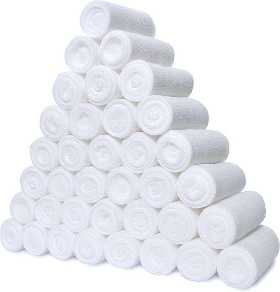 Sterile Gauze Wrap Rolls for Wounds - 4 Inch Gauze Rolls for Effective ...