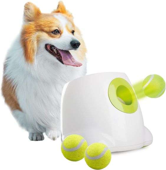 AFP Automatic Ball Launcher for Dogs Interactive Puppy Pet Ball Indoor ...