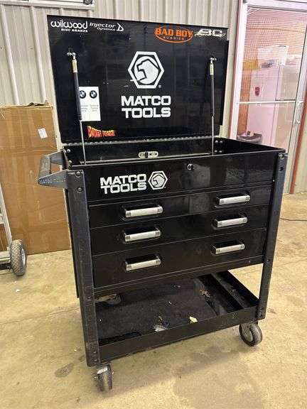 Matco Tool Cart with Key - Matthews Auctioneers